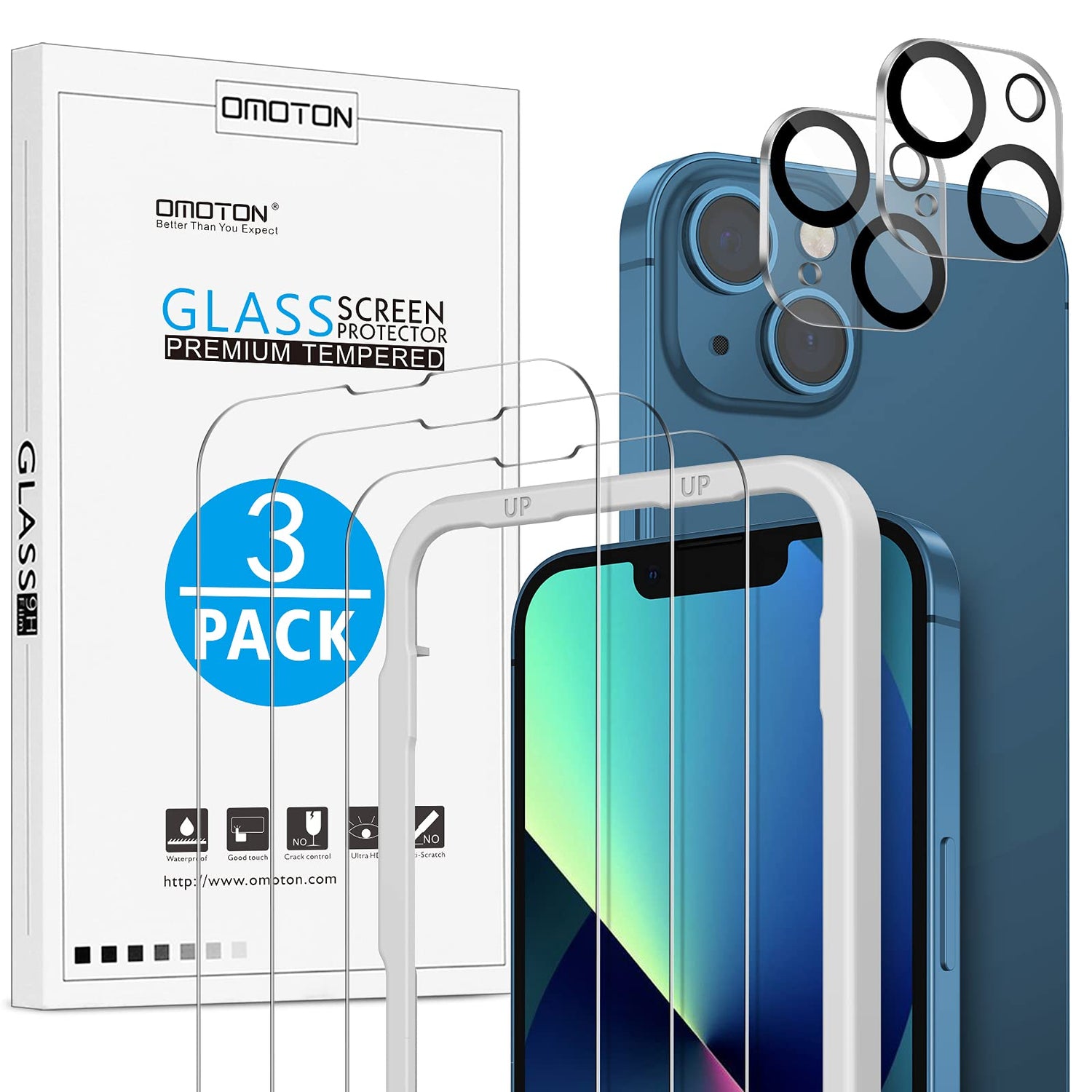 iPhone 13 Screen Protector, 3-Pack | OMOTON